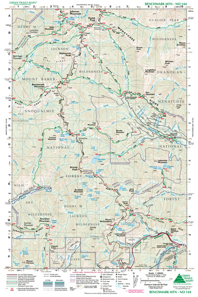 Benchmark Mountain, WA No. 144: Green Trails Maps — Books