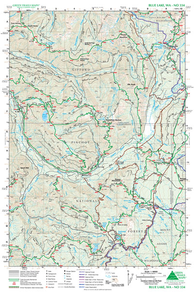 Blue Lake, WA No. 334: Green Trails Maps — Books