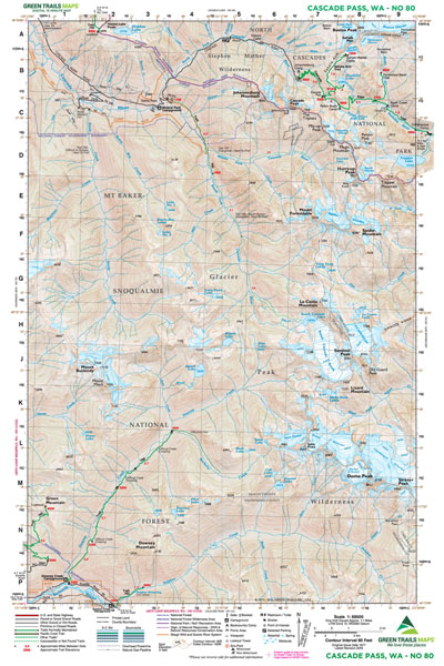 Cascade Pass, WA No. 80: Green Trails Maps — Books