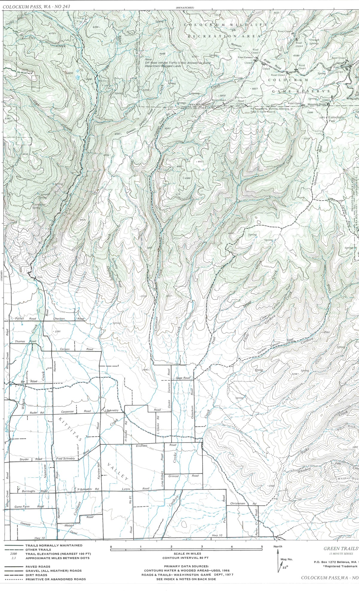 Colockum Pass, WA No. 243: Green Trails Maps — Books