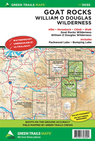 Goat Rocks/William O. Douglass Wilderness No. 303S: Green Trails Maps ...
