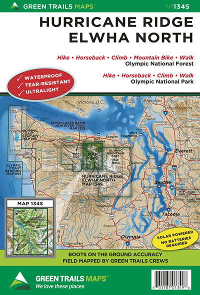 Hurricane Ridge * Elwha North, WA No. 134S: Green Trails Maps — Books