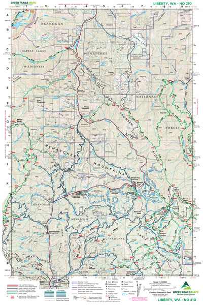 Liberty, WA No. 210: Green Trails Maps — Books