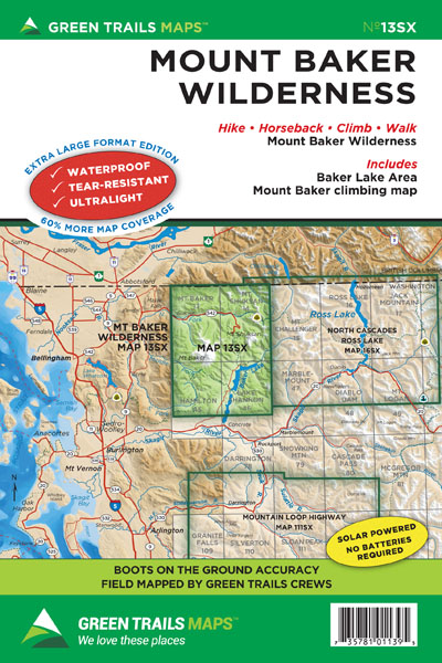 Mount Baker Wilderness Climbing, WA No. 13SX: Green Trails Maps — Books