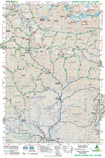 Mount Stuart, WA No. 209: Green Trails Maps — Books