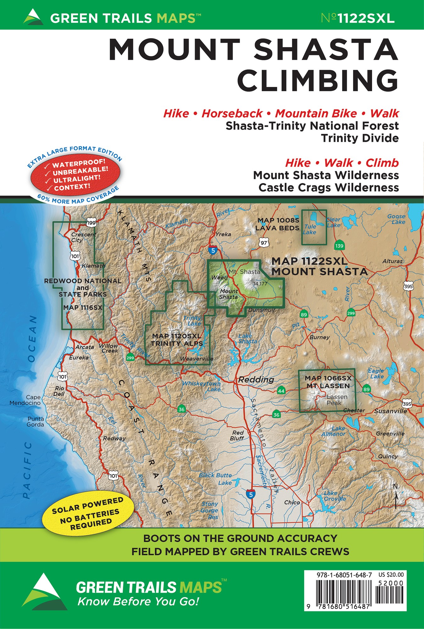 Mt Shasta, CA No. 1122SXL: Green Trails Maps — Books