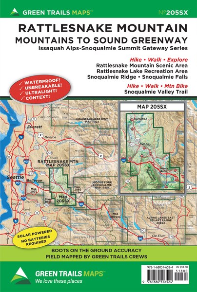 Rattlesnake Mountain, WA No. 205SX: Green Trails Maps — Books