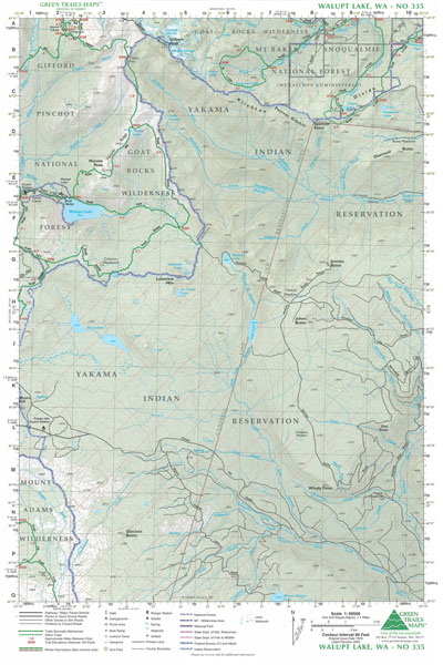 Walupt Lake, WA No. 335: Green Trails Maps — Books